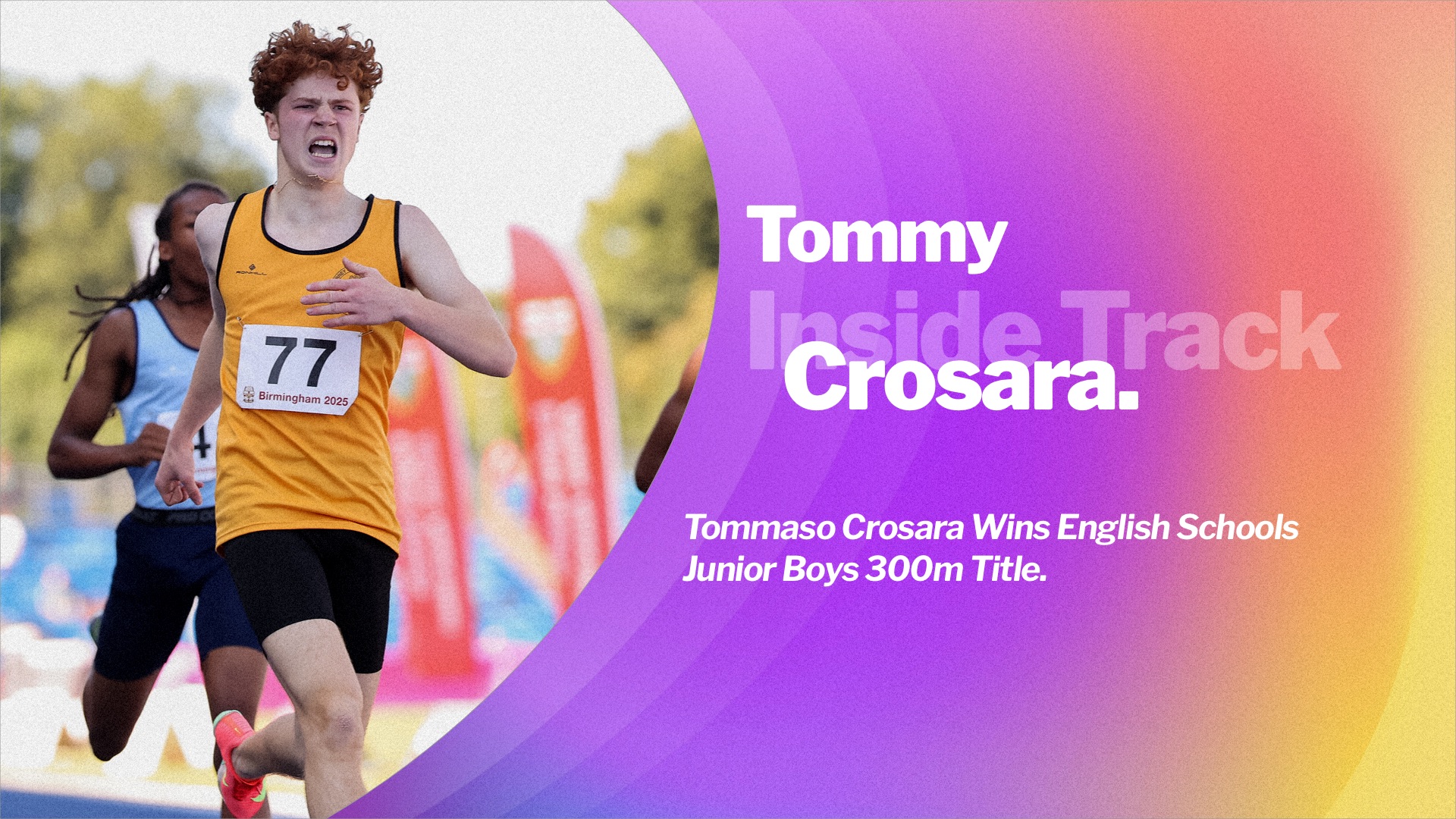 Tommaso Crosara Wins English Schools Junior Boys 300m Title